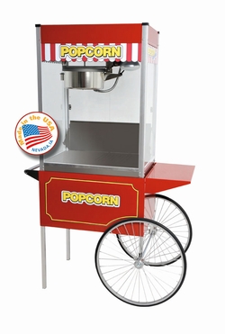 Classic Pop 14 oz Popcorn Machine with Cart Combo