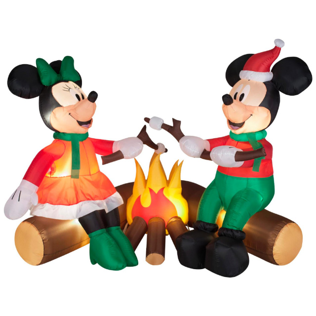 Minnie and Mickey Roasting Marshmallows Christmas Inflatable