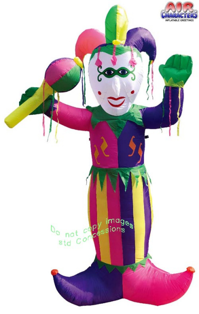 8 Foot Jester Mardi Gras Inflatable
