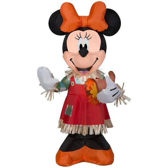 Scarecrow Minnie Harvest Thanksgiving Inflatable