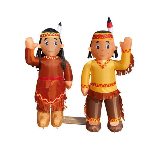 Indian Boy and Girl Thanksgiving Inflatable