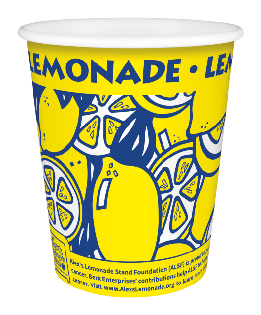 Alex's Lemonade Stand Squat 16 oz Paper Lemonade Cup