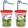 Kids Cup with Red Lid and Kurly Straw